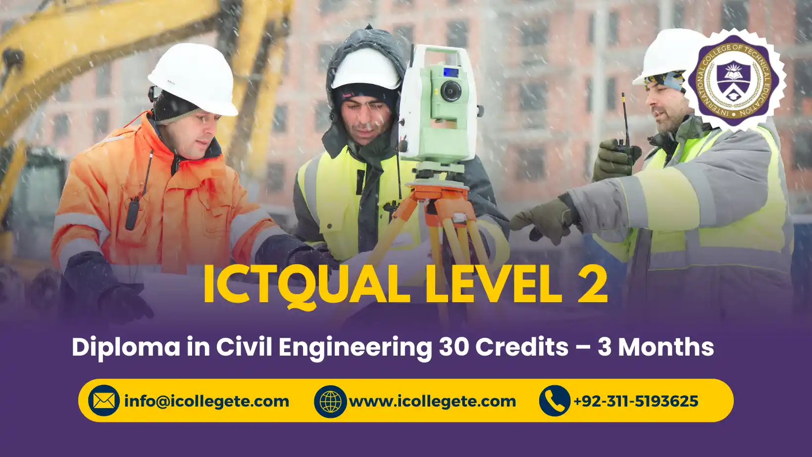 ICTQual Level 2 Diploma in Civil Engineering 30 Credits – 3 Months ...